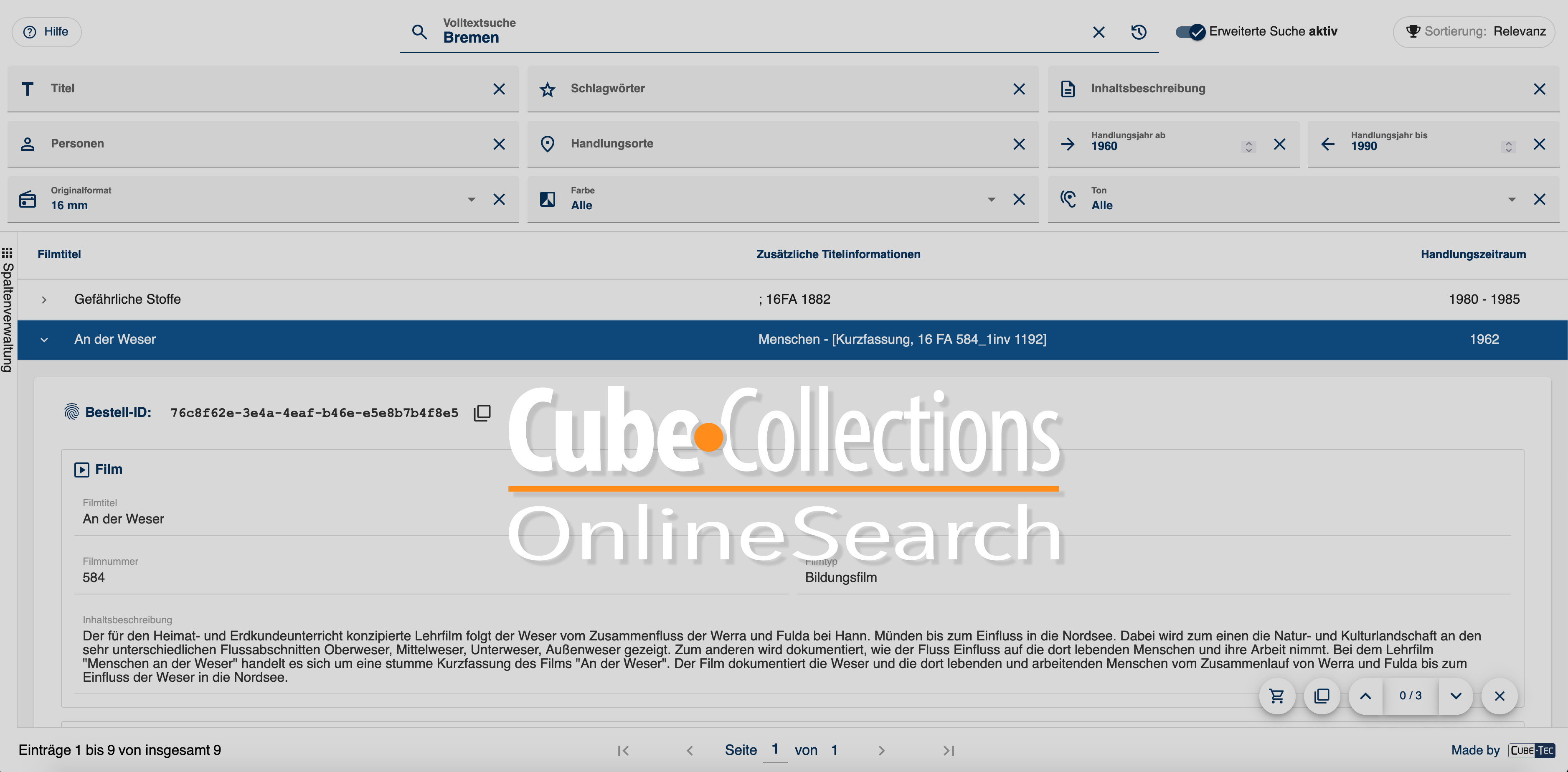 Cube•Collections OnlineSearch :: Cube-Tec International GmbH